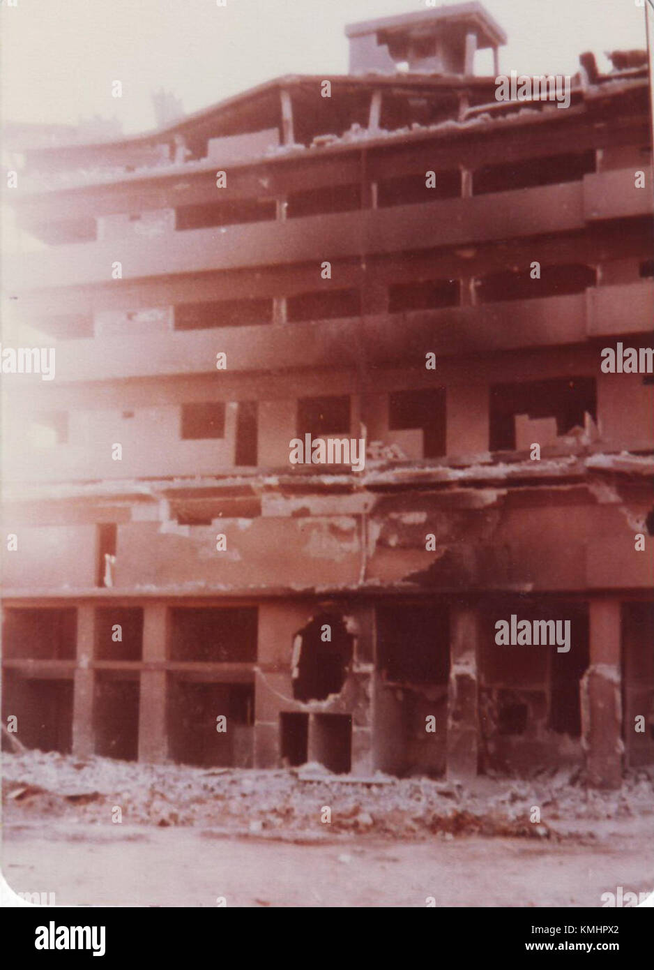 The aftermath of the Hama Massacre, which took place in 1982 in Syria ...
