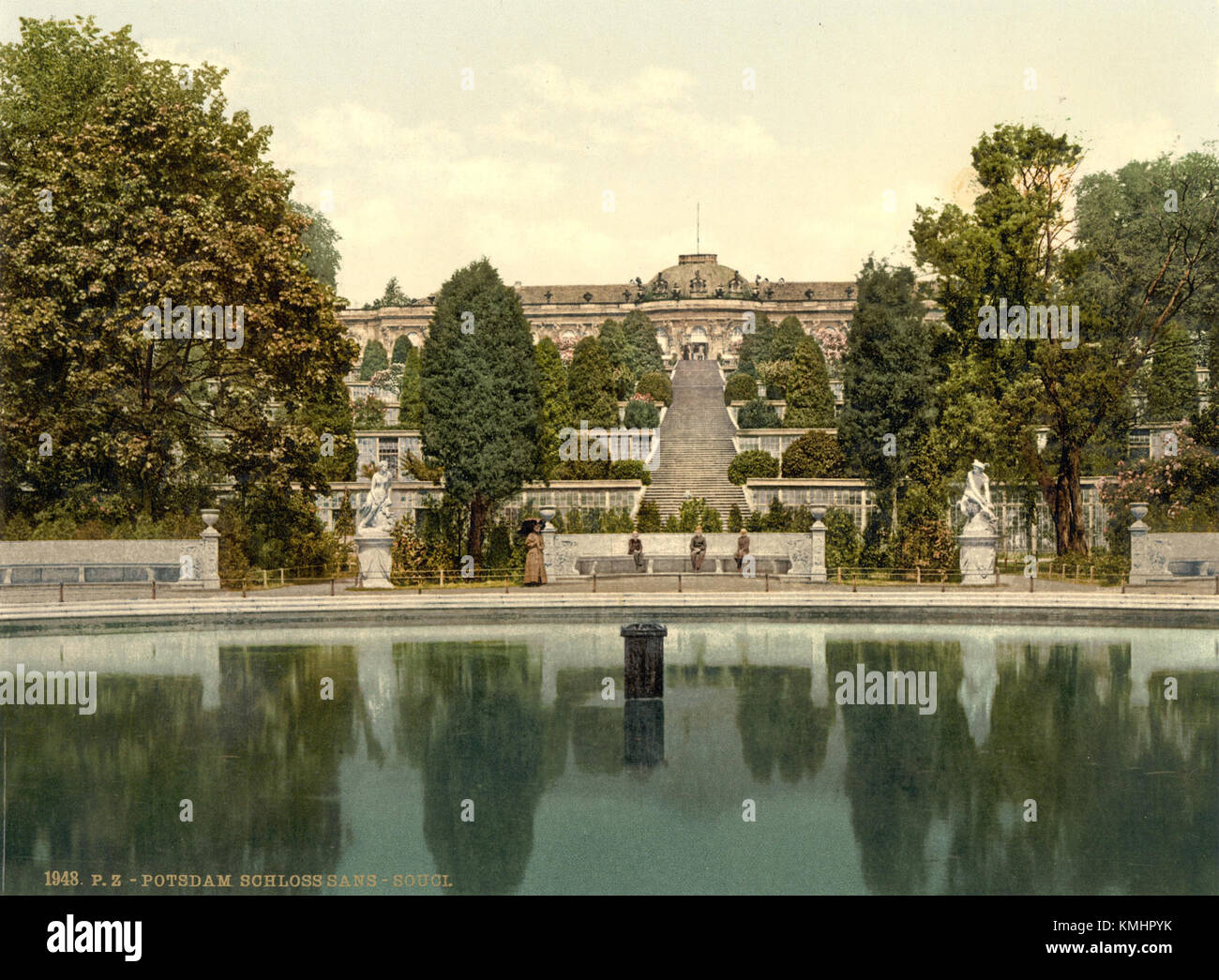 Sanssouci, the former royal palace in Potsdam, Germany, is captured in ...