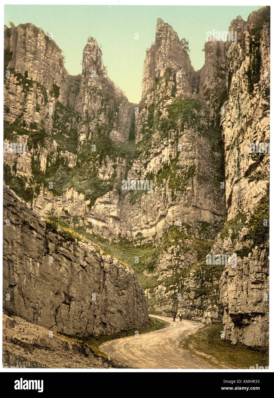 Cheddar Gorge, located in Somerset, England, is a natural limestone ...