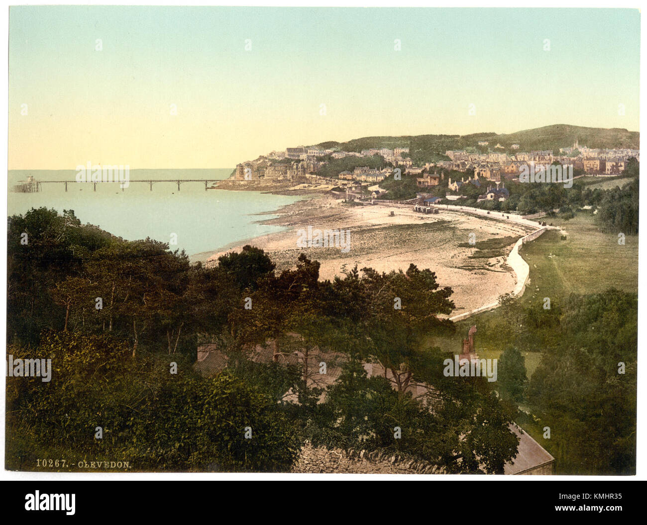 This photograph from the 1890s showcases Clevedon, a town in Somerset ...