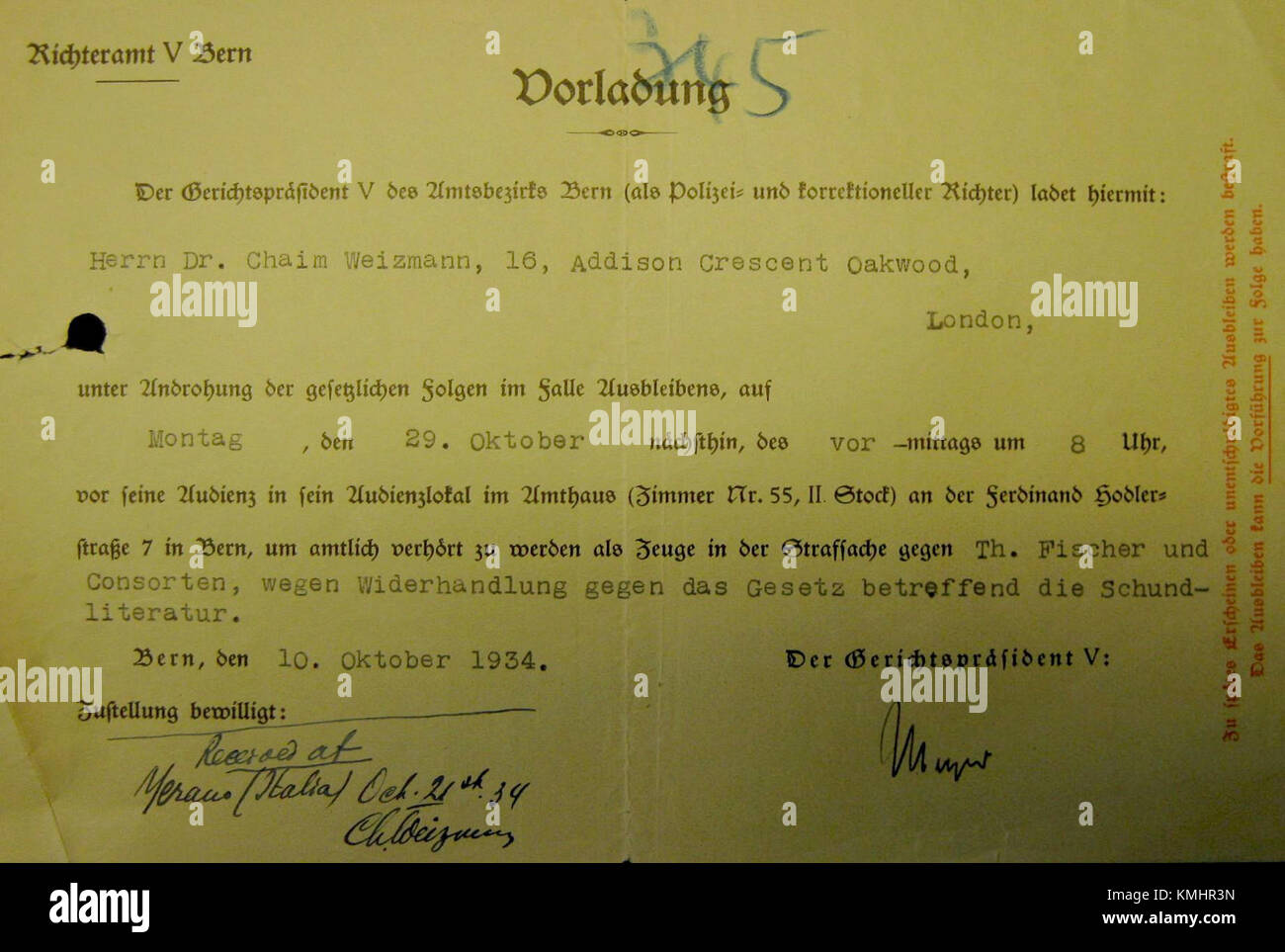 Chaim Weizmann in 1934, an important figure in Jewish history and ...