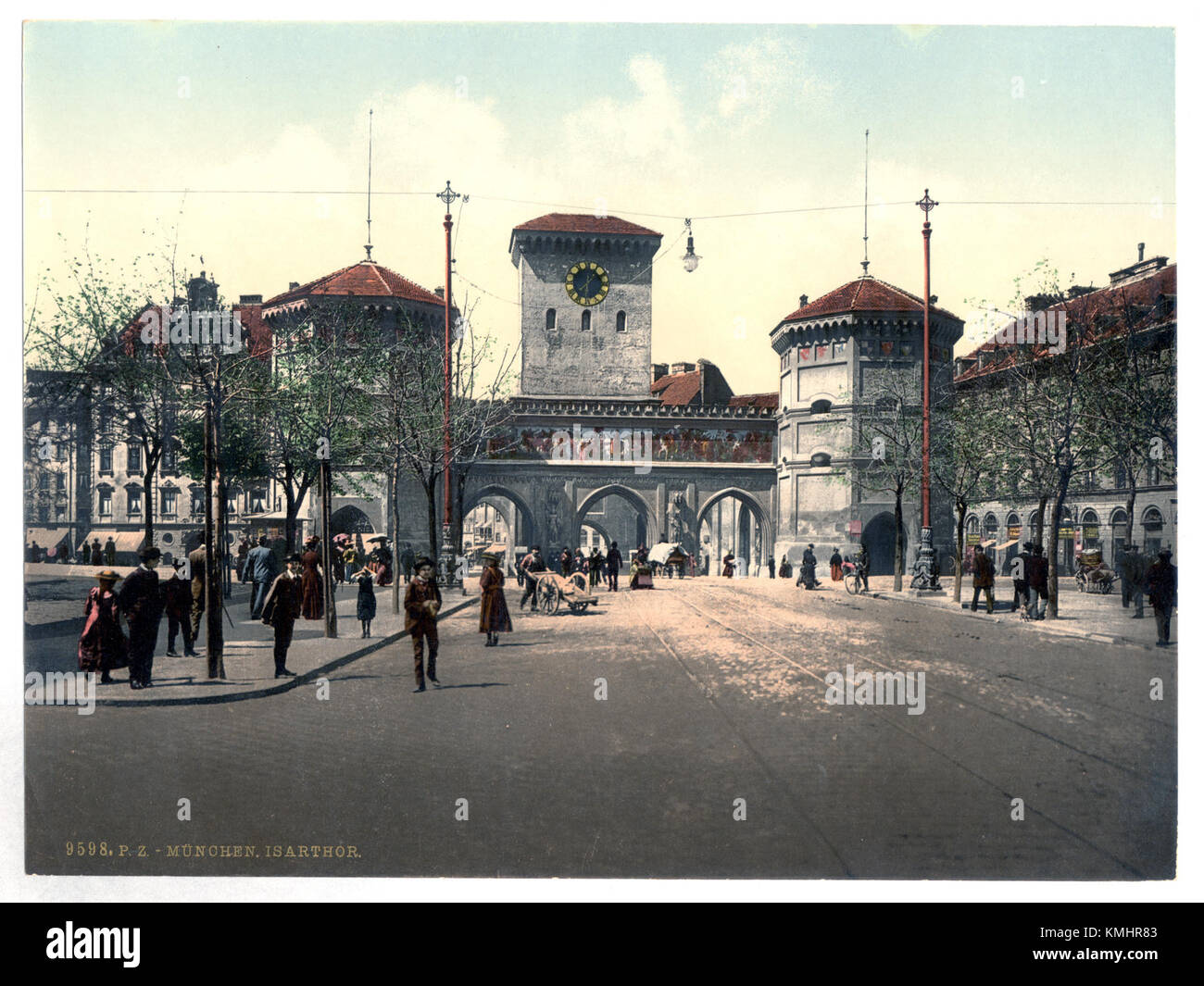 The Isartor, a historic city gate in Munich, Germany, dates back to the ...