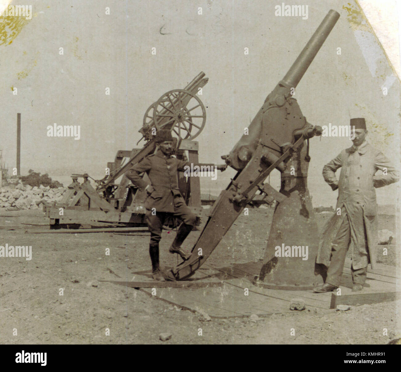 Ottoman anti-aircraft guns were strategically deployed during the ...