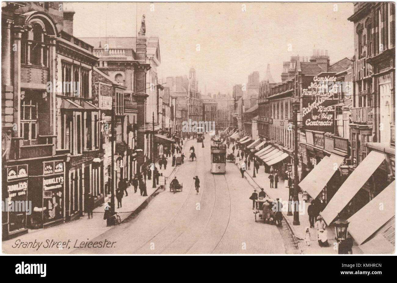 Granby Street in Leicester, circa 1917, is a historic location known ...