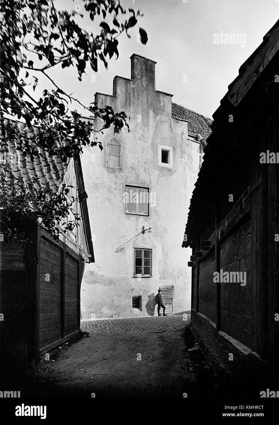 St Drottensgatan in Visby, Sweden, is depicted here from the 1880s. The ...