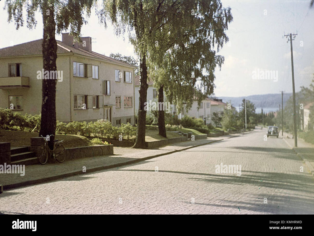 Ulricehamn, a town in Sweden, is shown in this historic depiction ...