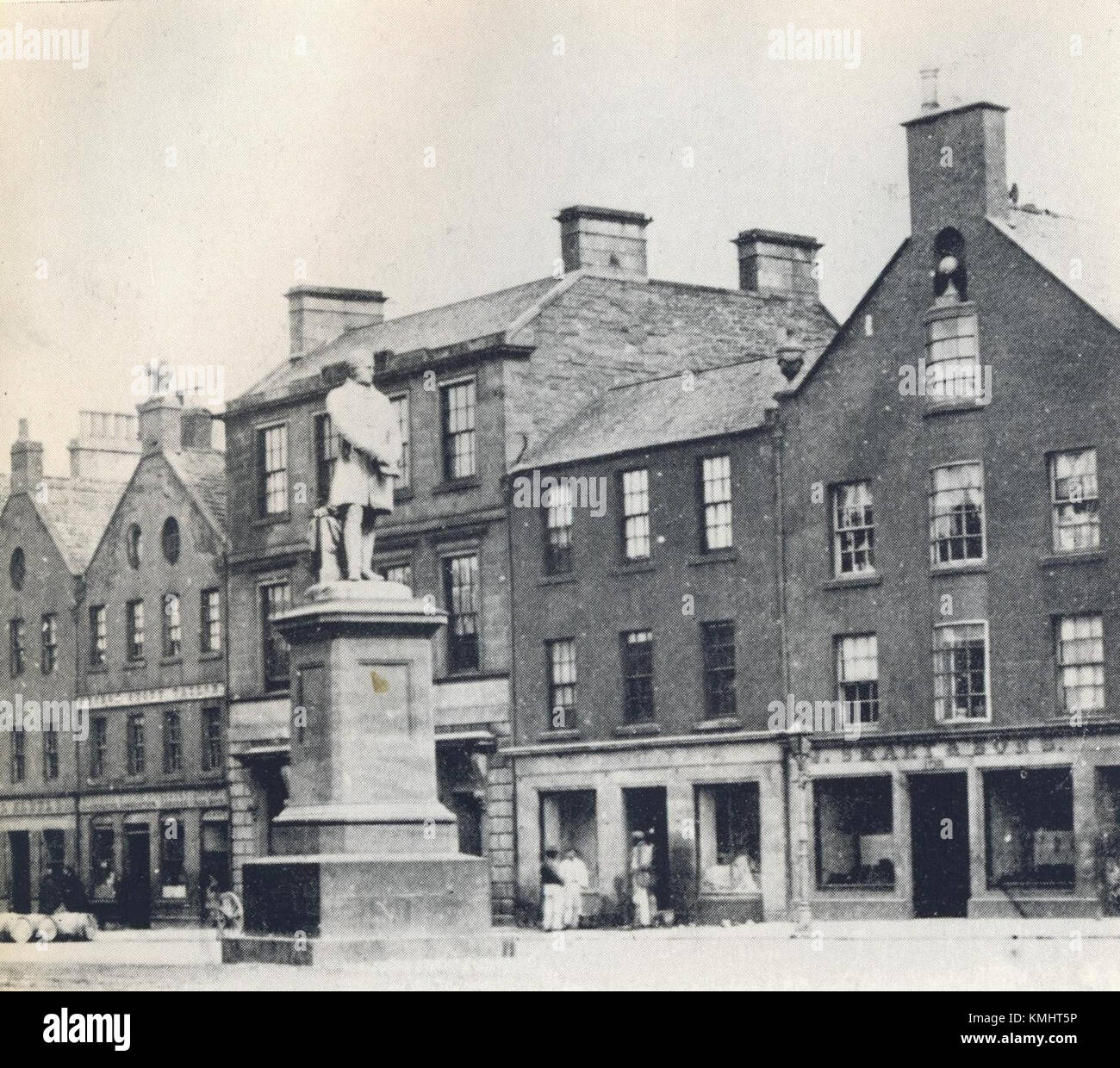 High Street in Montrose, Scotland, in the 1870s, depicting the ...