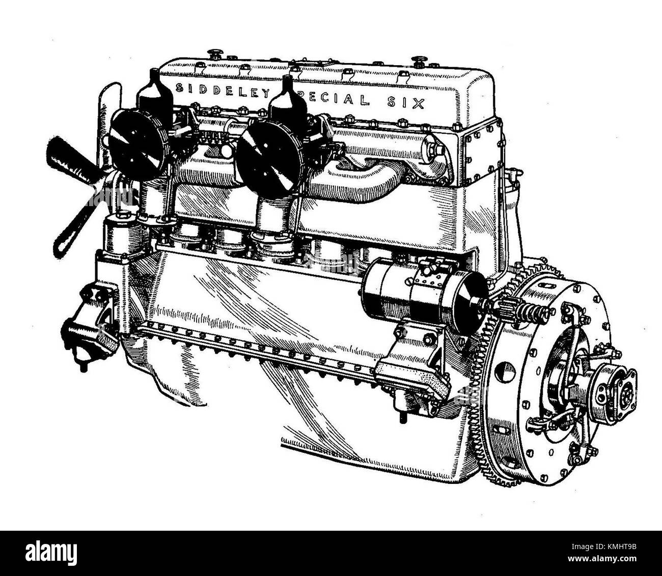 The Armstrong-Siddeley Special Six engine, constructed using Hiduminium ...