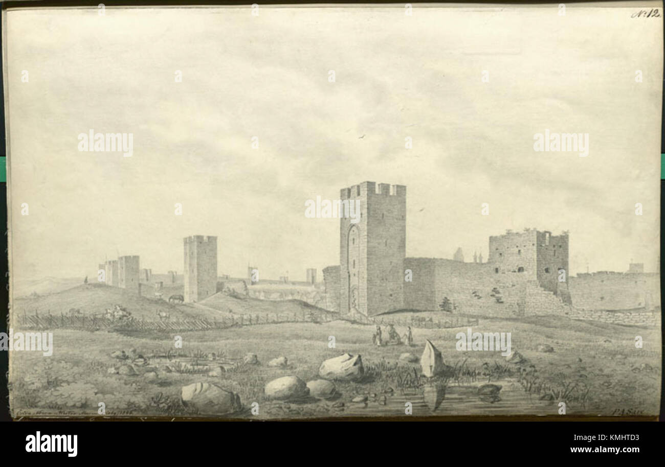 The Visby ringmur, or city wall, is a medieval structure surrounding ...