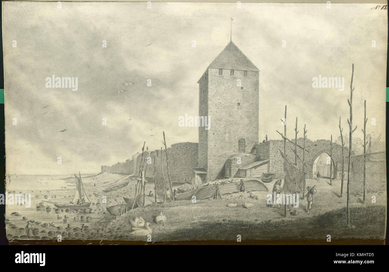 Visby ringmur, the medieval city wall of Visby, Sweden, is a well ...