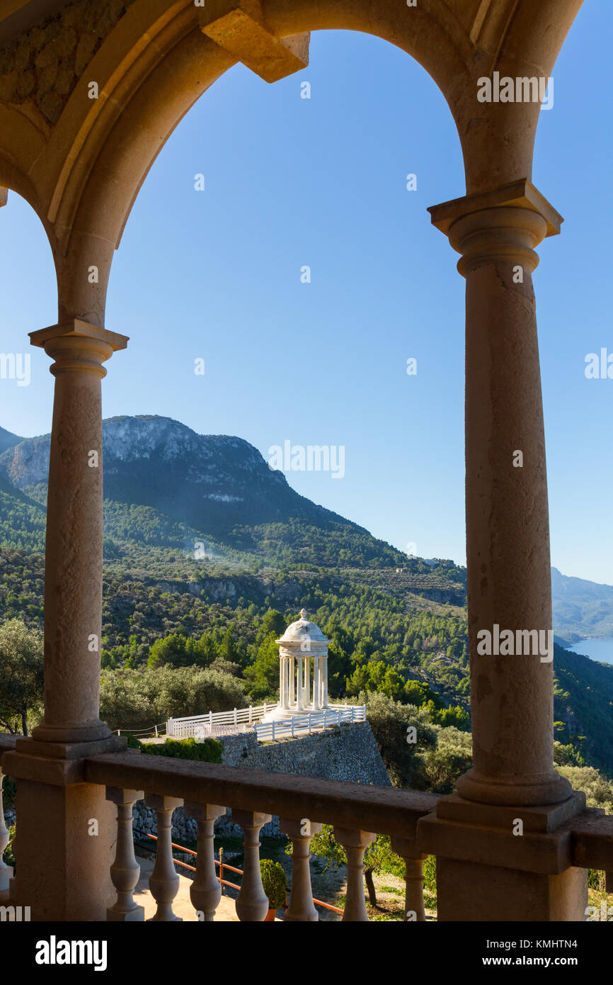 View of Na Foradada peninsula with the white marble rotunda at Son ...