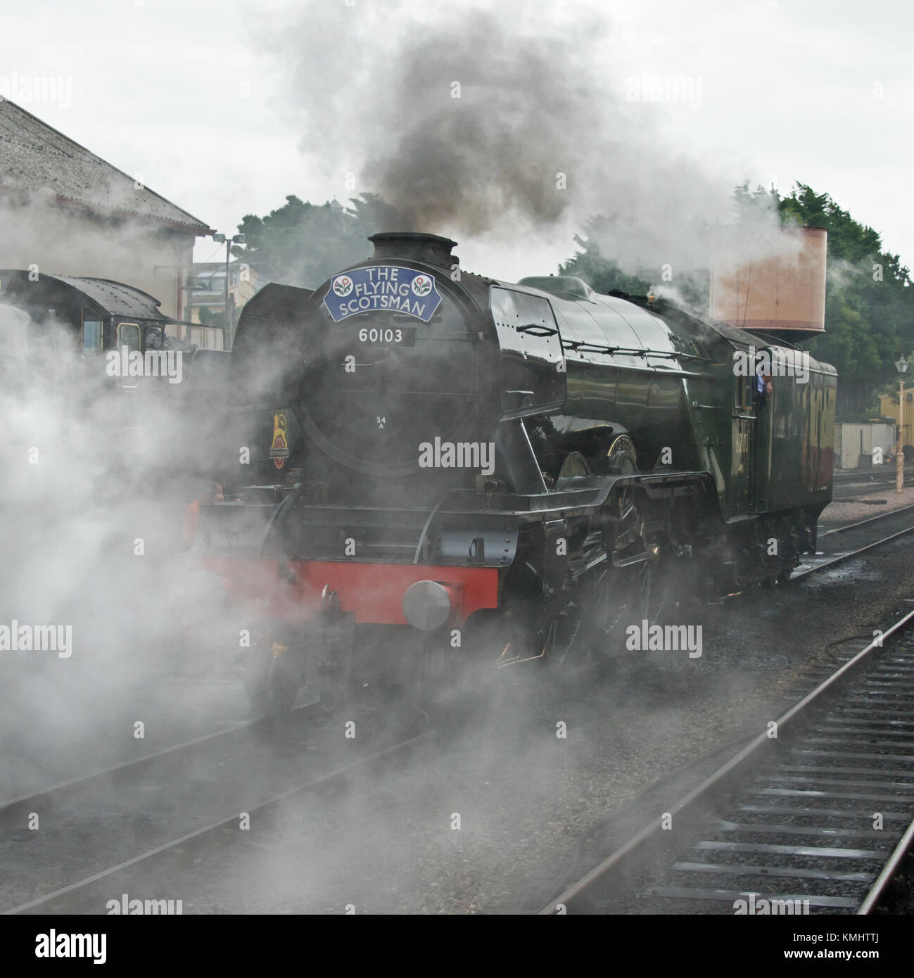 60103 Pacific Class Flying Scotsman steam train at Minehead Station on ...