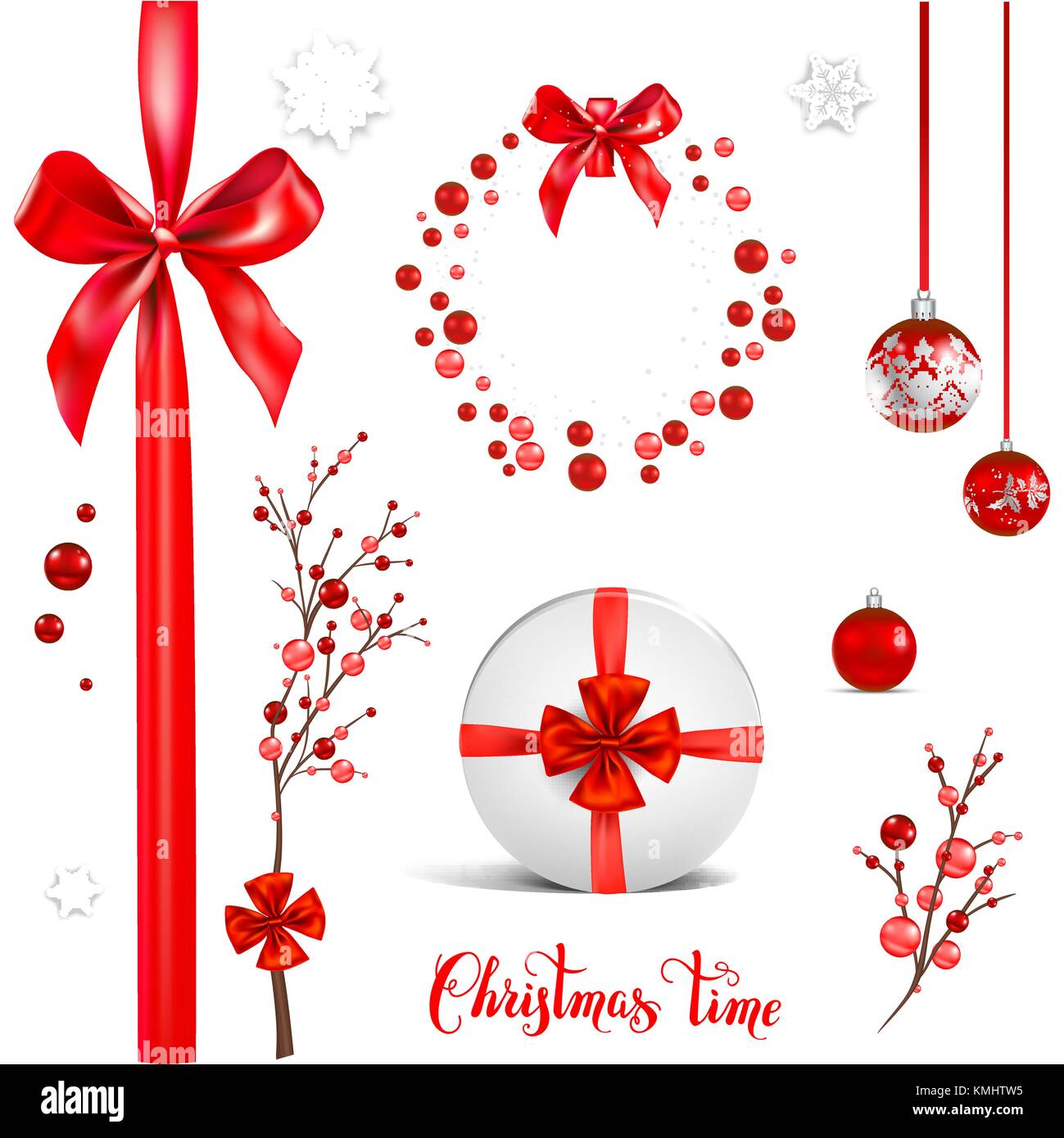 Winter holiday set christmas Cut Out Stock Images & Pictures - Alamy