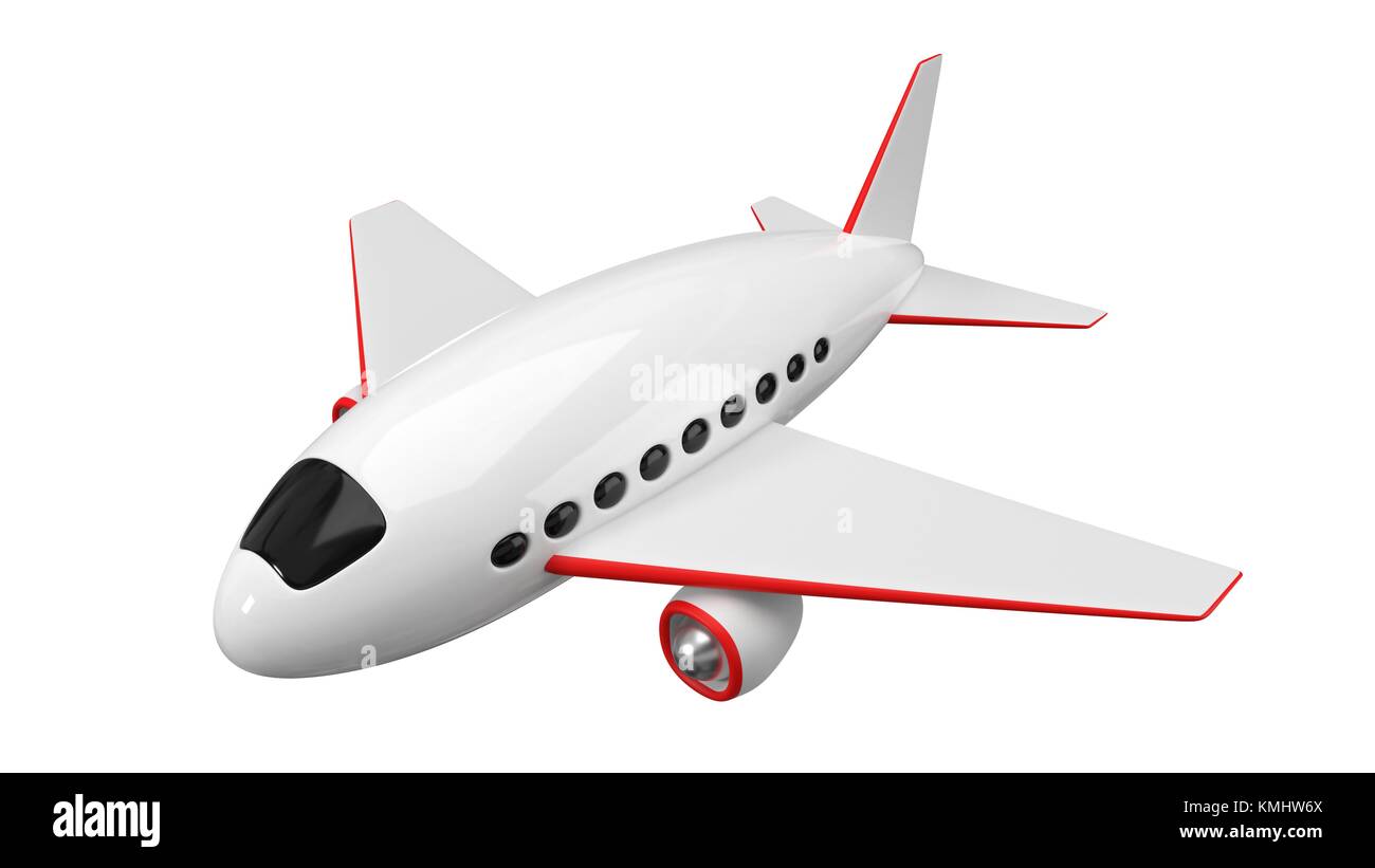 stylized airplane design. simple 3d illustration Stock Photo - Alamy