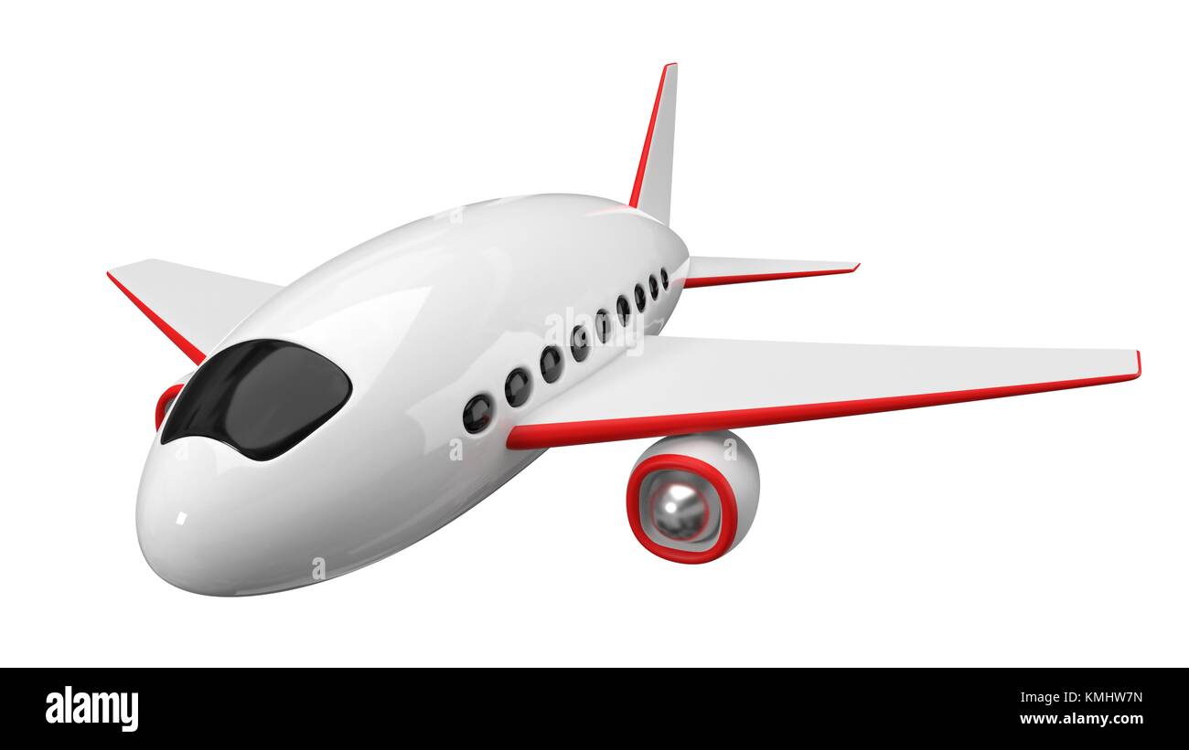 stylized airplane design. simple 3d illustration Stock Photo - Alamy