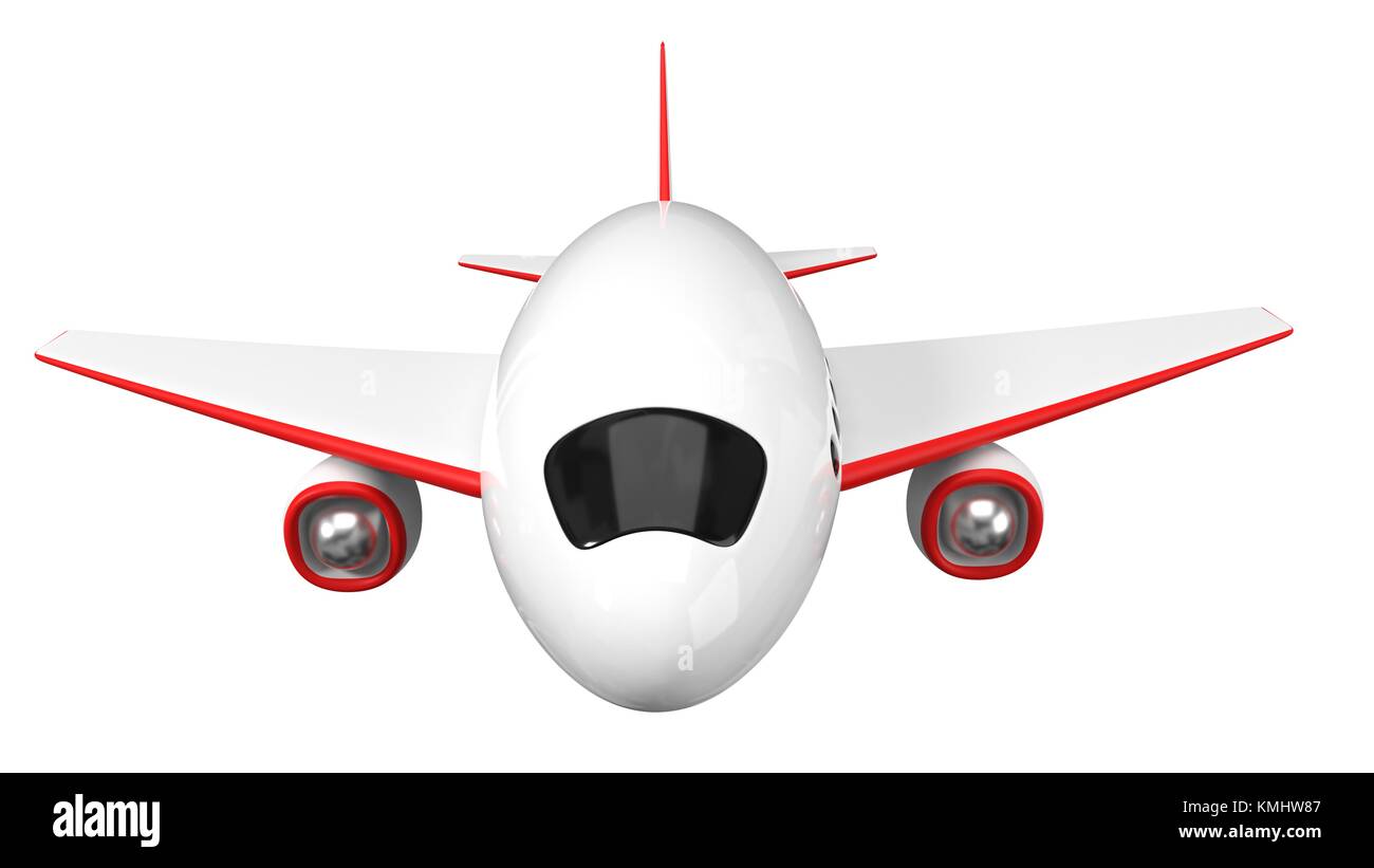 stylized airplane design. simple 3d illustration Stock Photo - Alamy