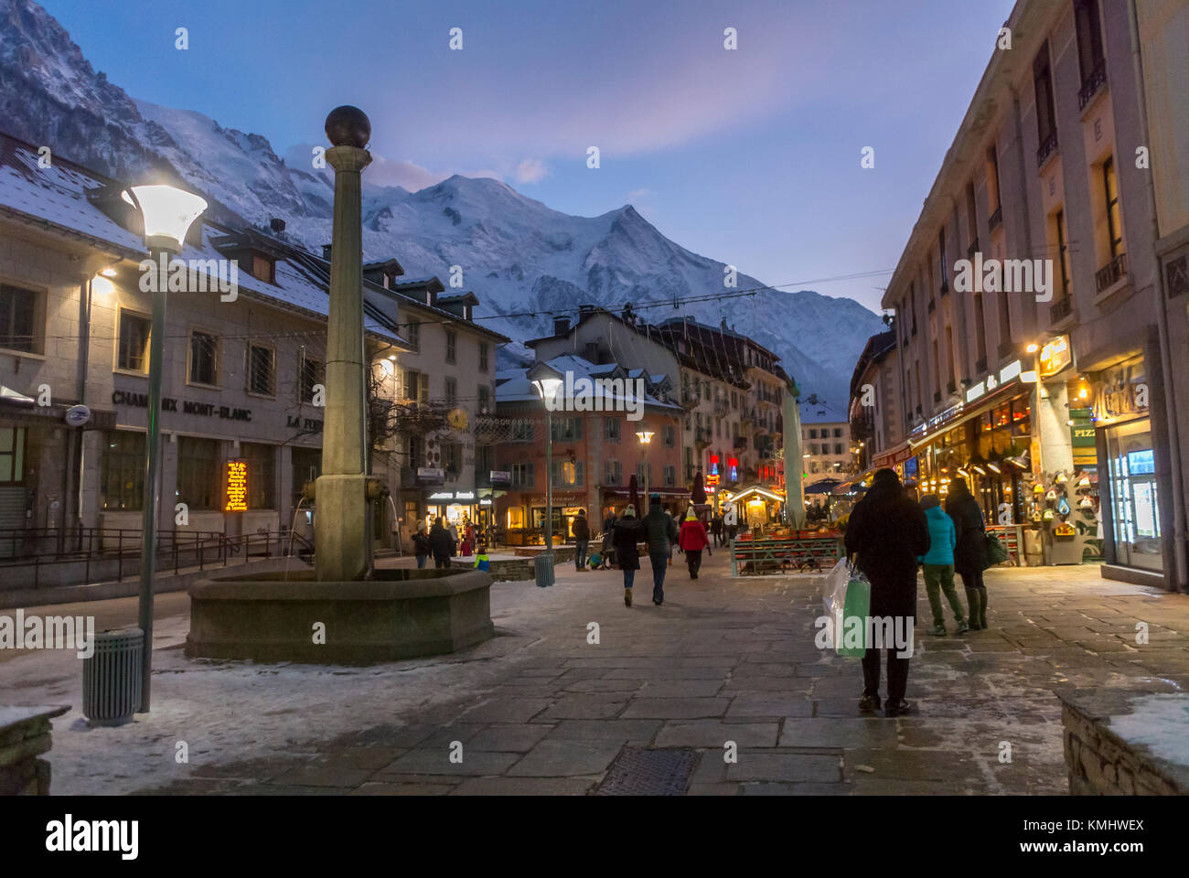 Chamonix-Mont Blanc, France, French Alps, Street Scenes, old town ...