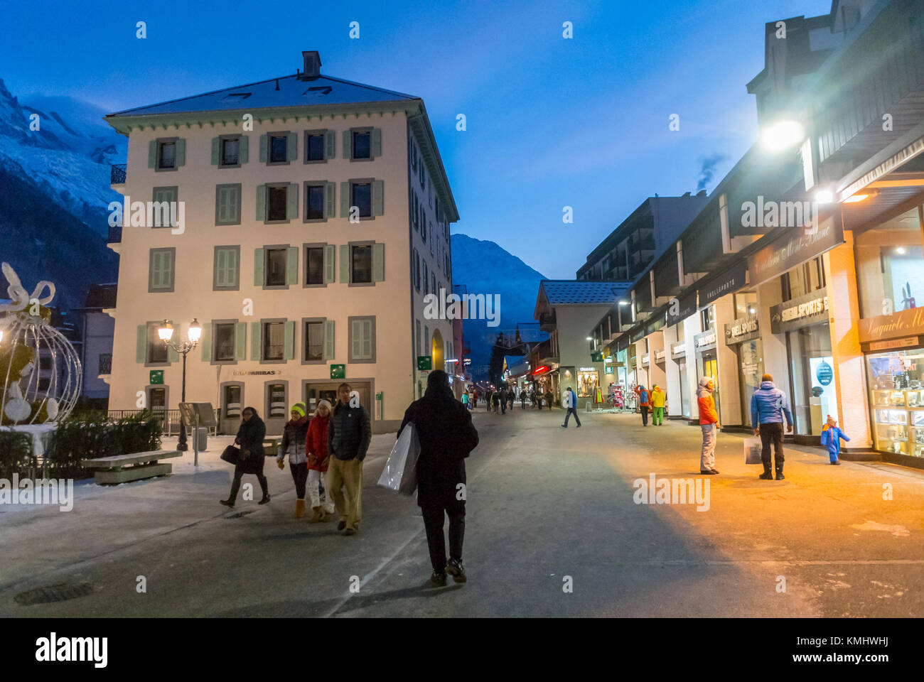Chamonix Town Night French Alps High Resolution Stock Photography and ...