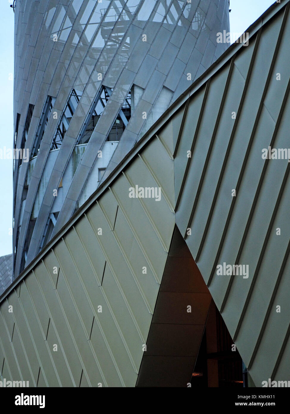 geometric metal & glass design produced by combination of two ...