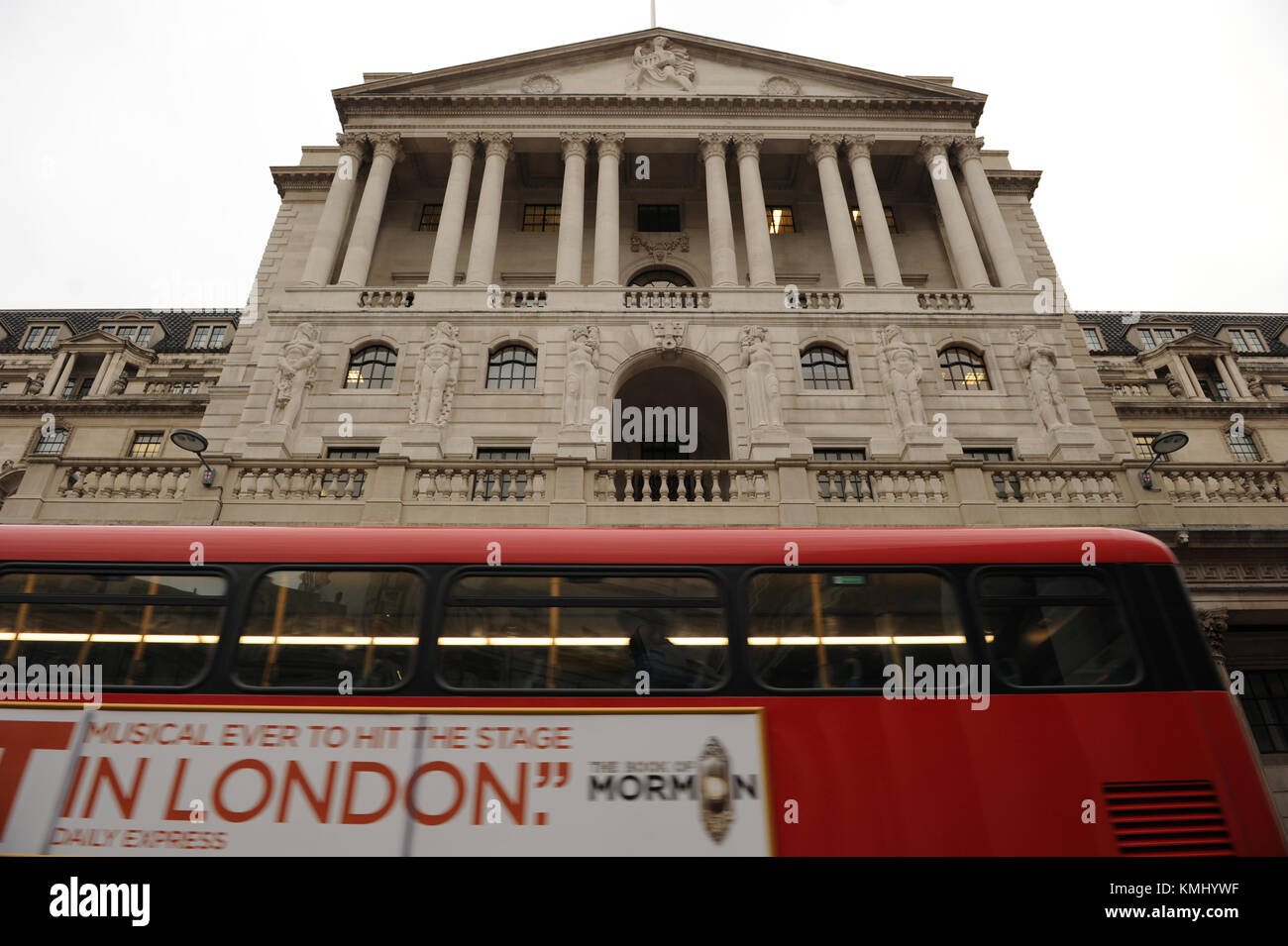 A london bus passes bank england hi-res stock photography and images ...