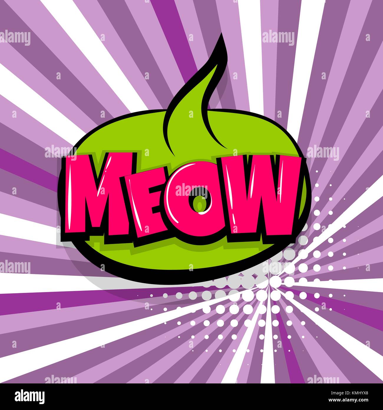 meaw comic text radial backdrop Stock Vector Image & Art - Alamy