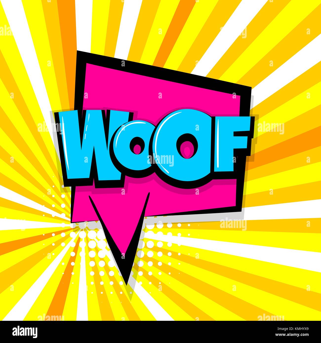 woofcomic text radial backdrop Stock Vector Image & Art - Alamy