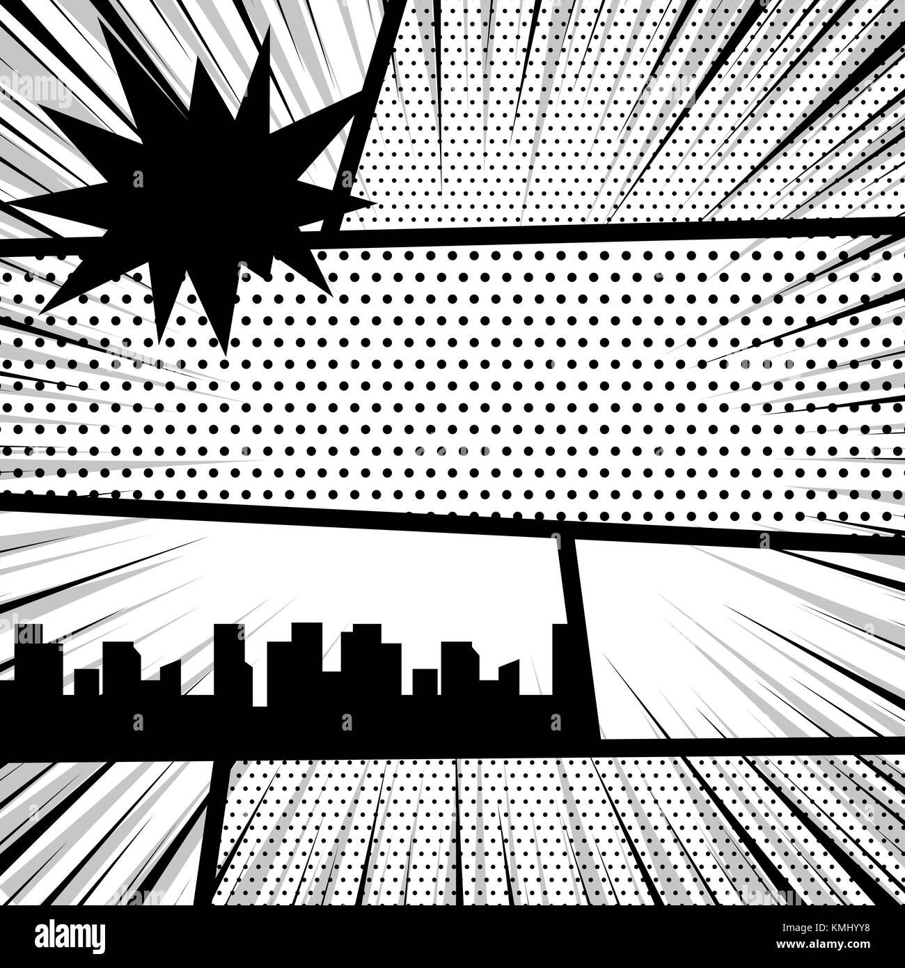 Comic book pop art monochrome mock up Stock Vector Image & Art - Alamy