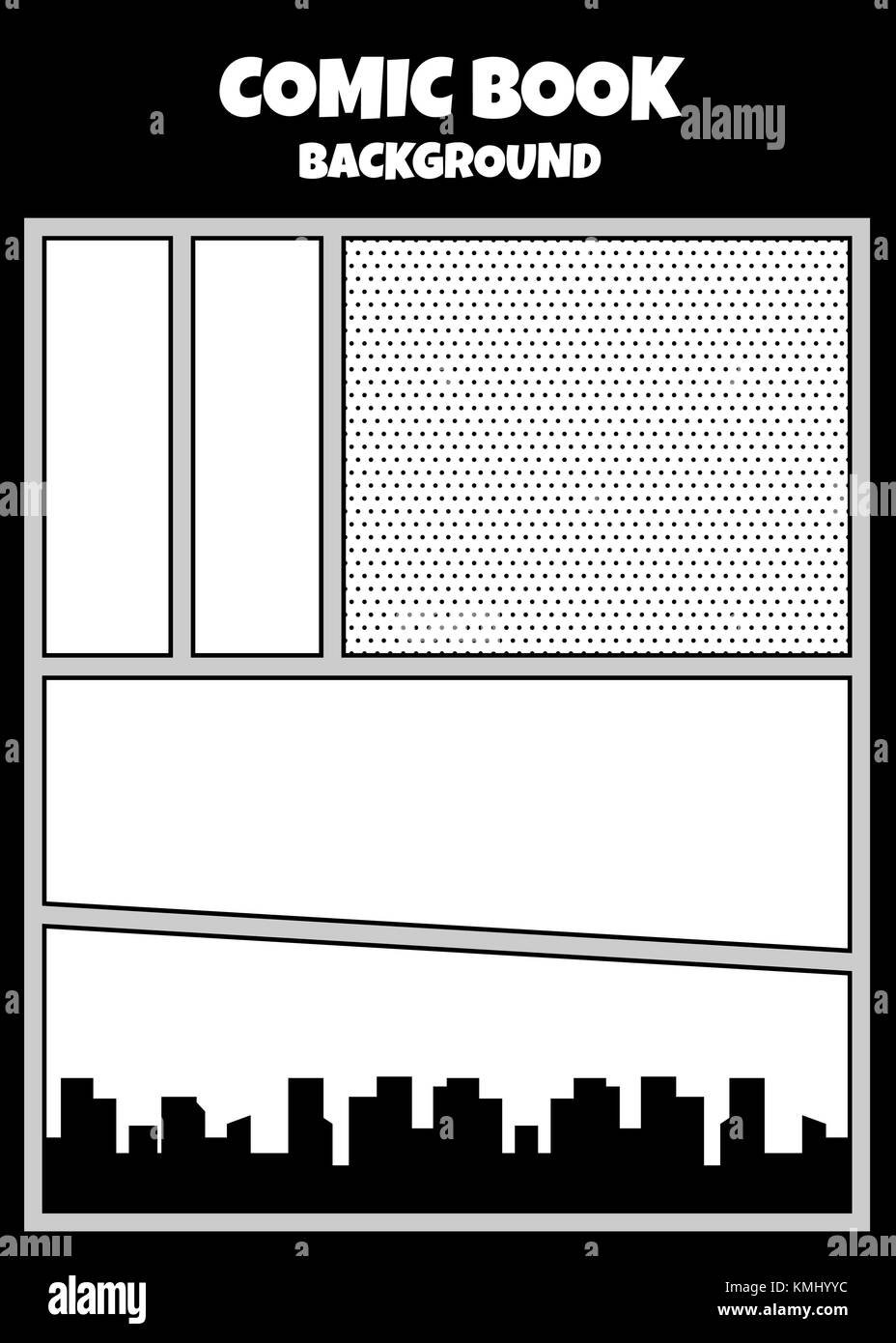 Comic book pop art monochrome mock up Stock Vector Image & Art - Alamy