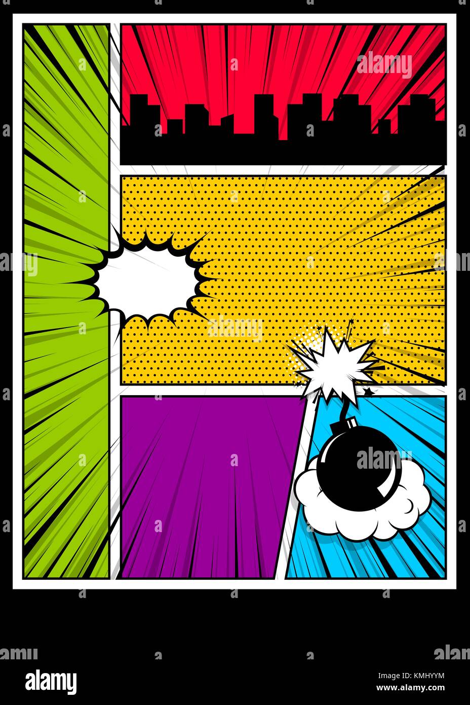 Color comics book cover vertical backdrop Stock Vector Image & Art - Alamy