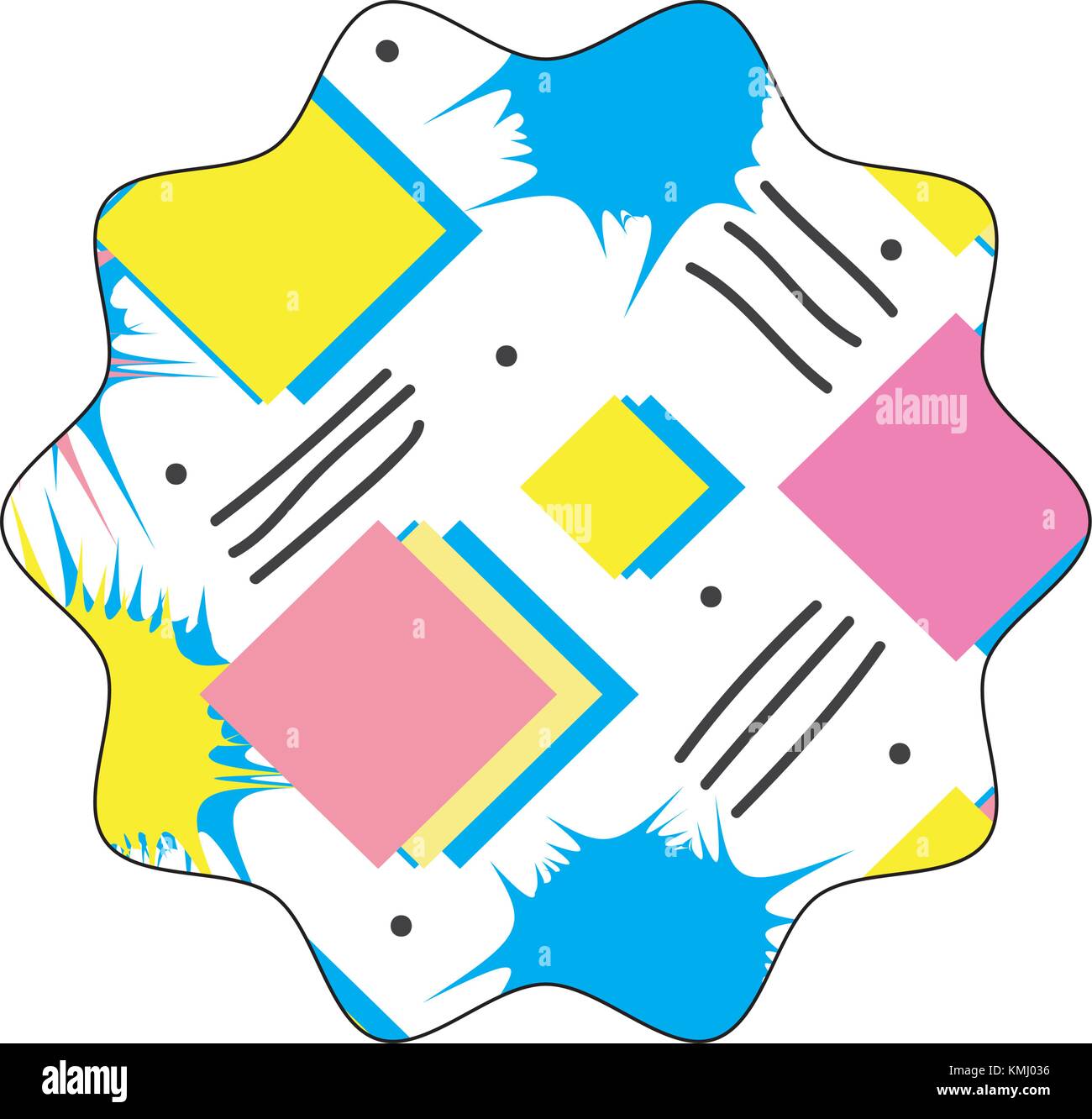 Star memphis graphic figures hi-res stock photography and images - Alamy