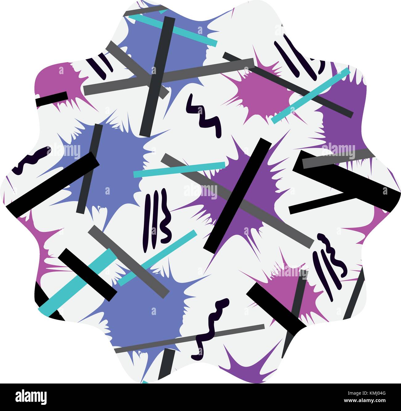 star with abstract memphis design background Stock Vector Image & Art ...