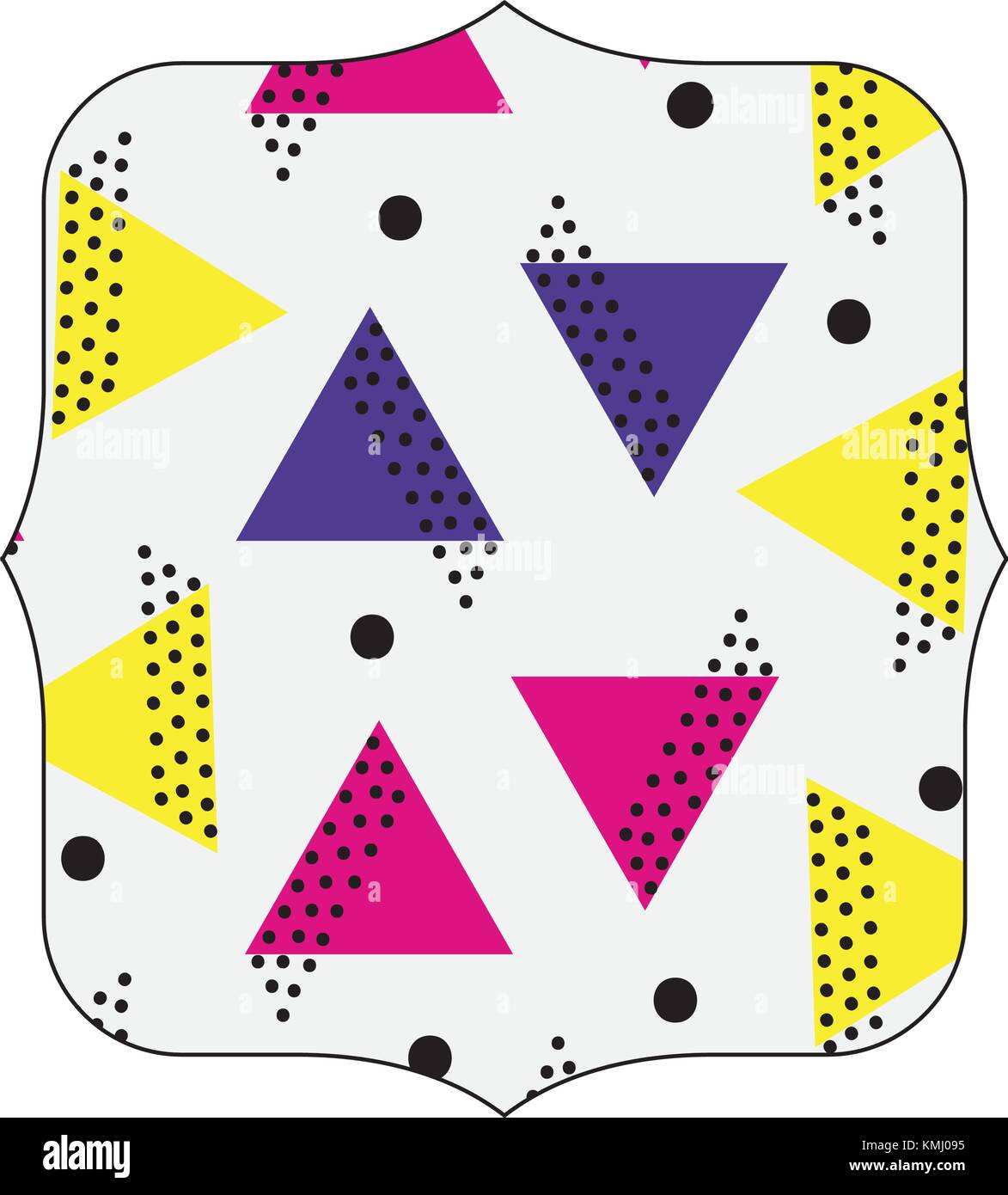 quadrate with geometric style figures background Stock Vector Image ...