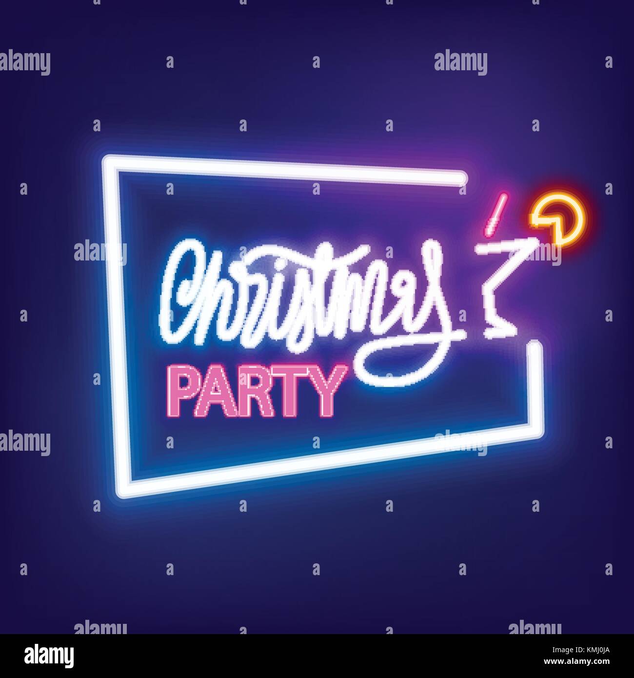 Neon banner Christmas party Stock Vector Image & Art - Alamy