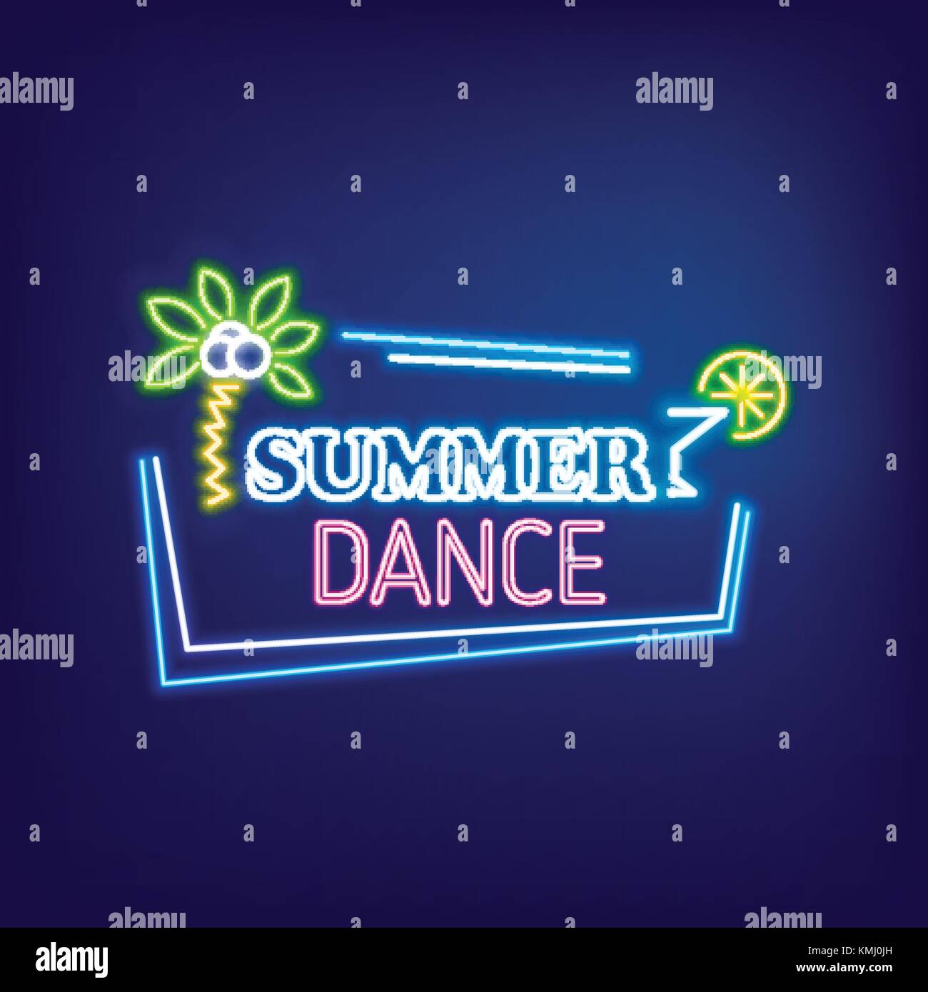 Neon dance club sign Stock Vector Images - Alamy