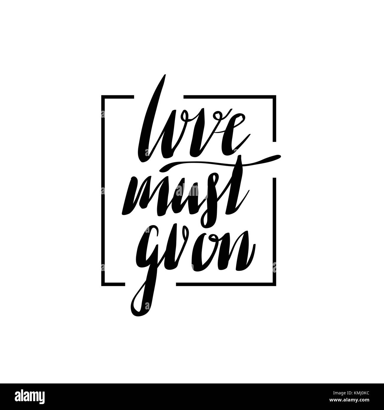 Calligraphy lettering phrase happy Black and White Stock Photos ...