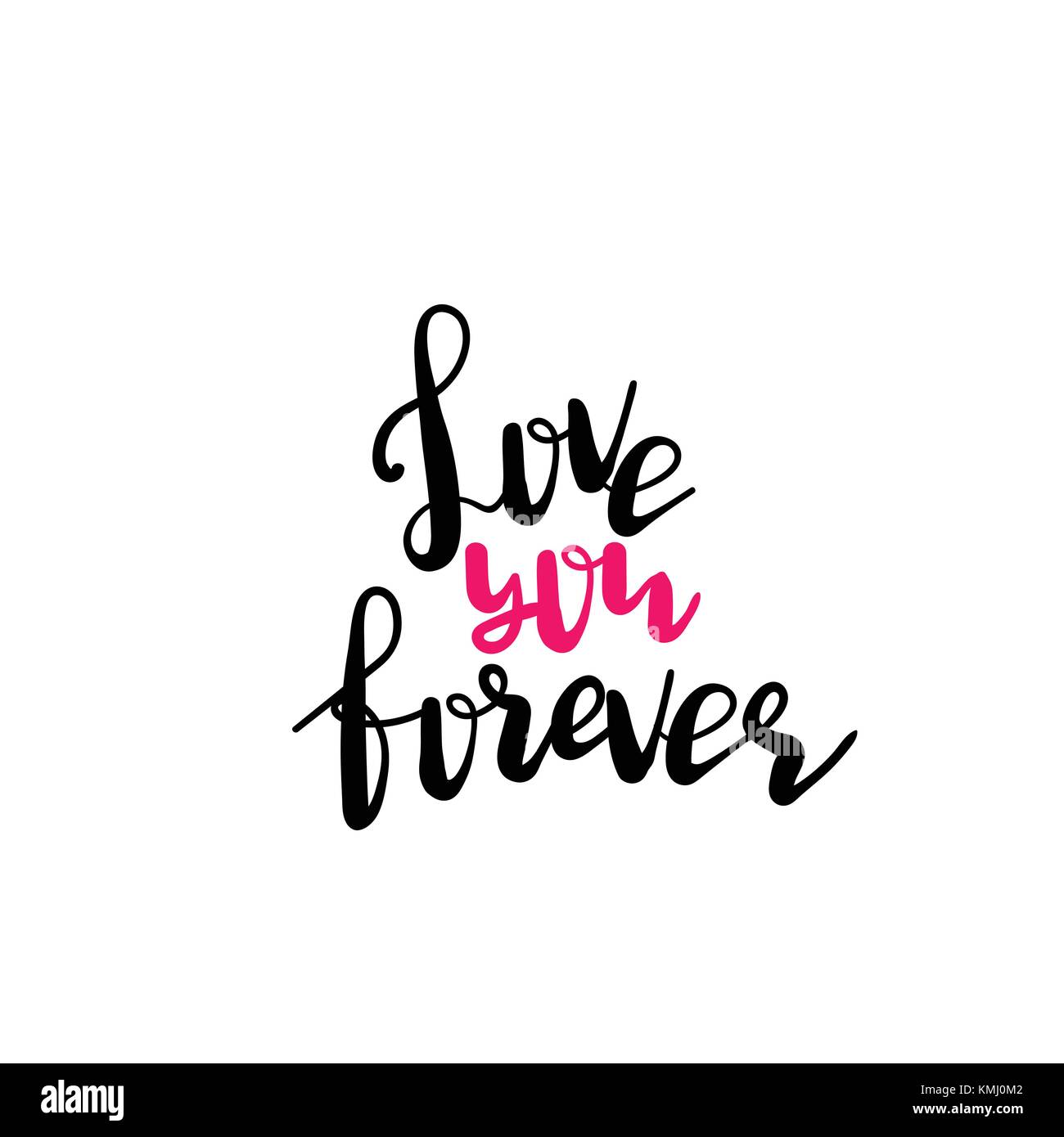Valentines Day calligraphy lettering Stock Vector Image & Art - Alamy