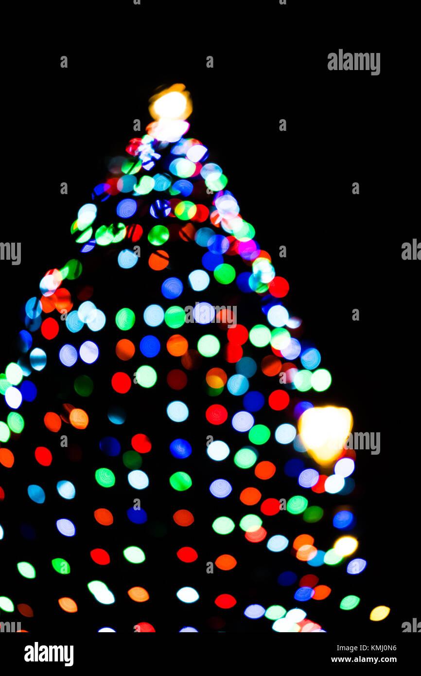 Colorful Christmas Tree Lights Stock Photo - Alamy