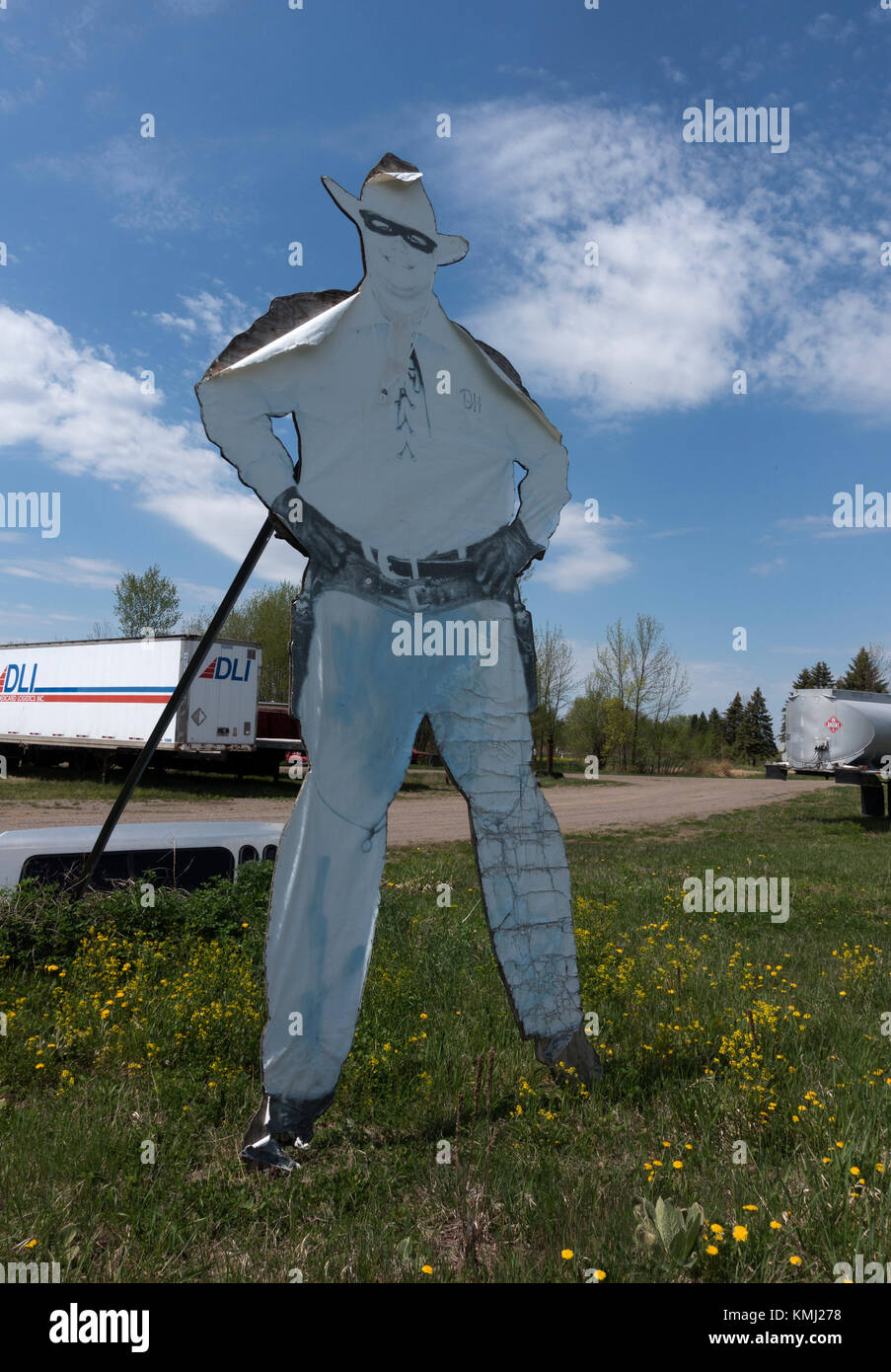 Roadside attraction sculpture of the more than life-size cutout of the ...