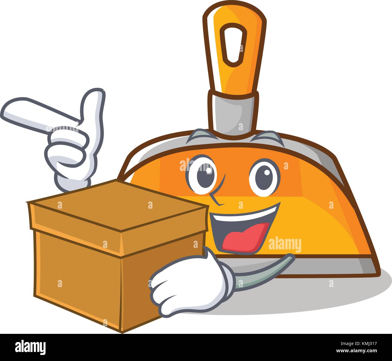 With box dustpan character cartoon style Stock Vector Image & Art - Alamy