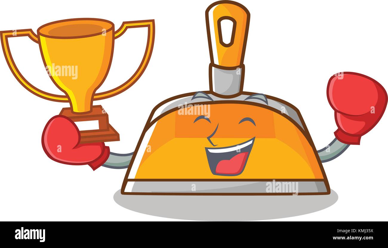 Boxing winner dustpan character cartoon style Stock Vector Image & Art ...