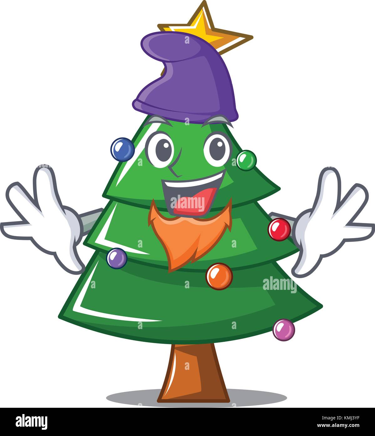 Elf Christmas tree character cartoon Stock Vector Image & Art - Alamy
