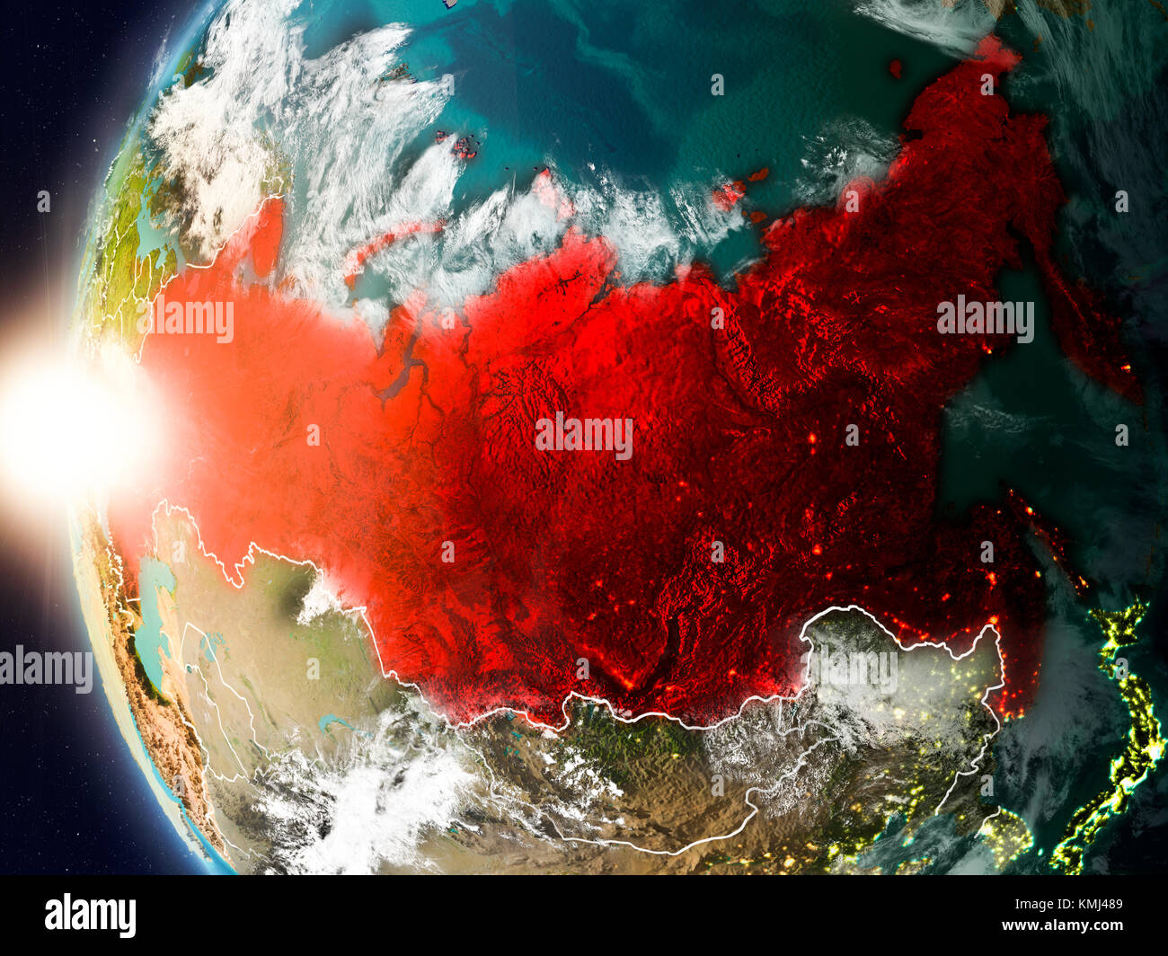 Illustration russia highlighted in hi-res stock photography and images ...