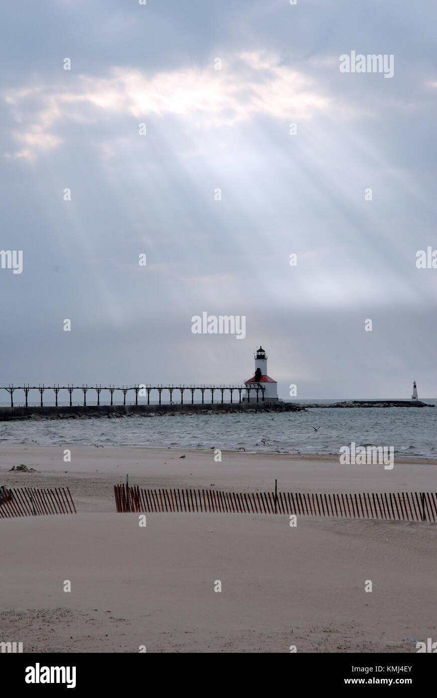 Michigan City Lighthouse Stock Photo - Alamy