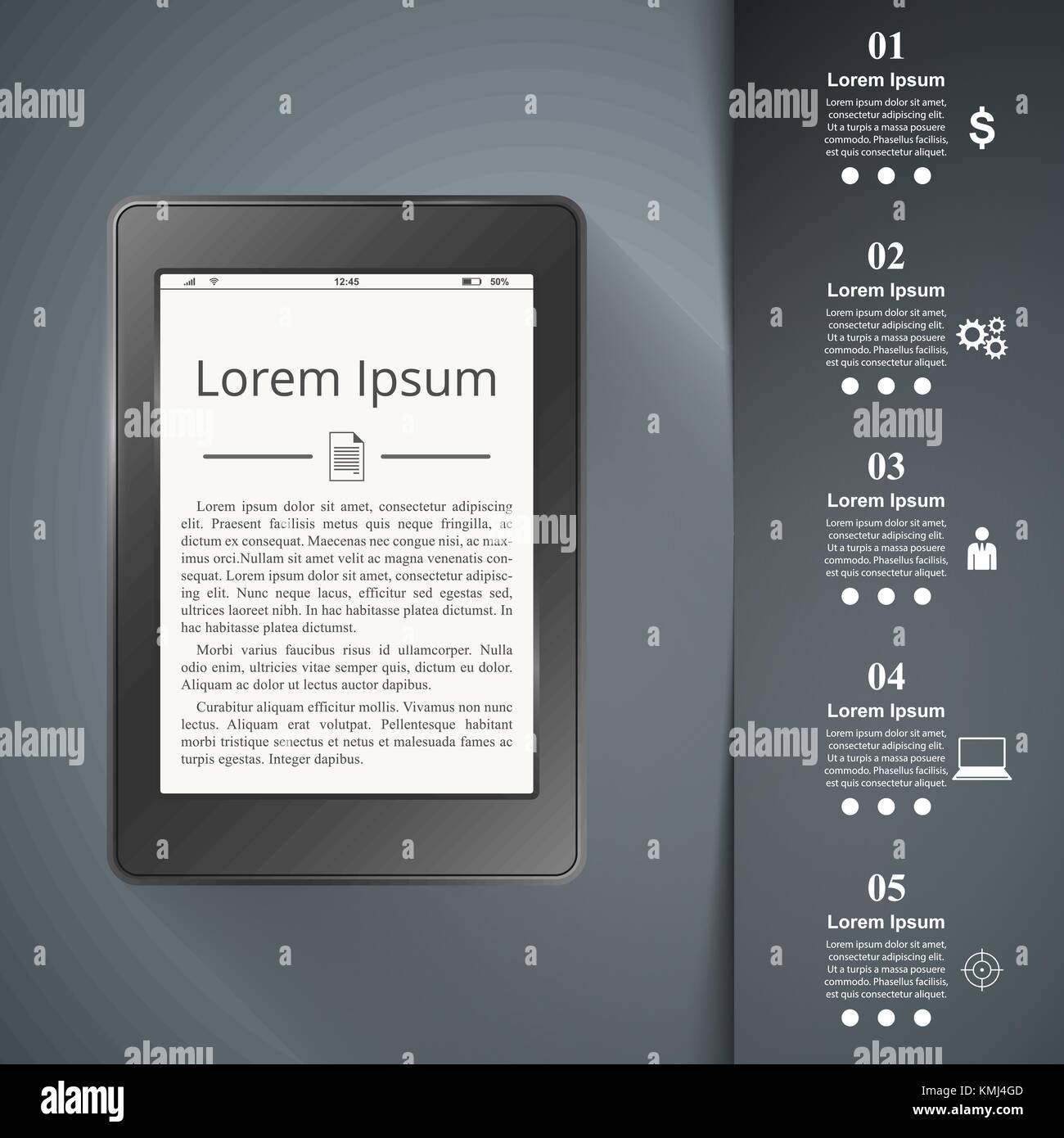 Clock, alarm - abstract paper infographic. vector eps10 Business Stock ...