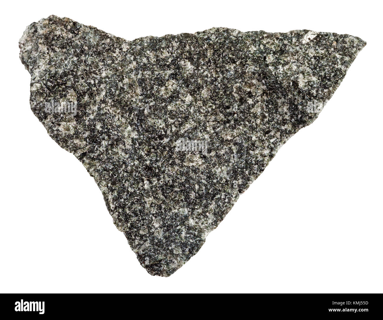 macro shooting of natural mineral rock specimen - raw olivinite stone isolated on white ...