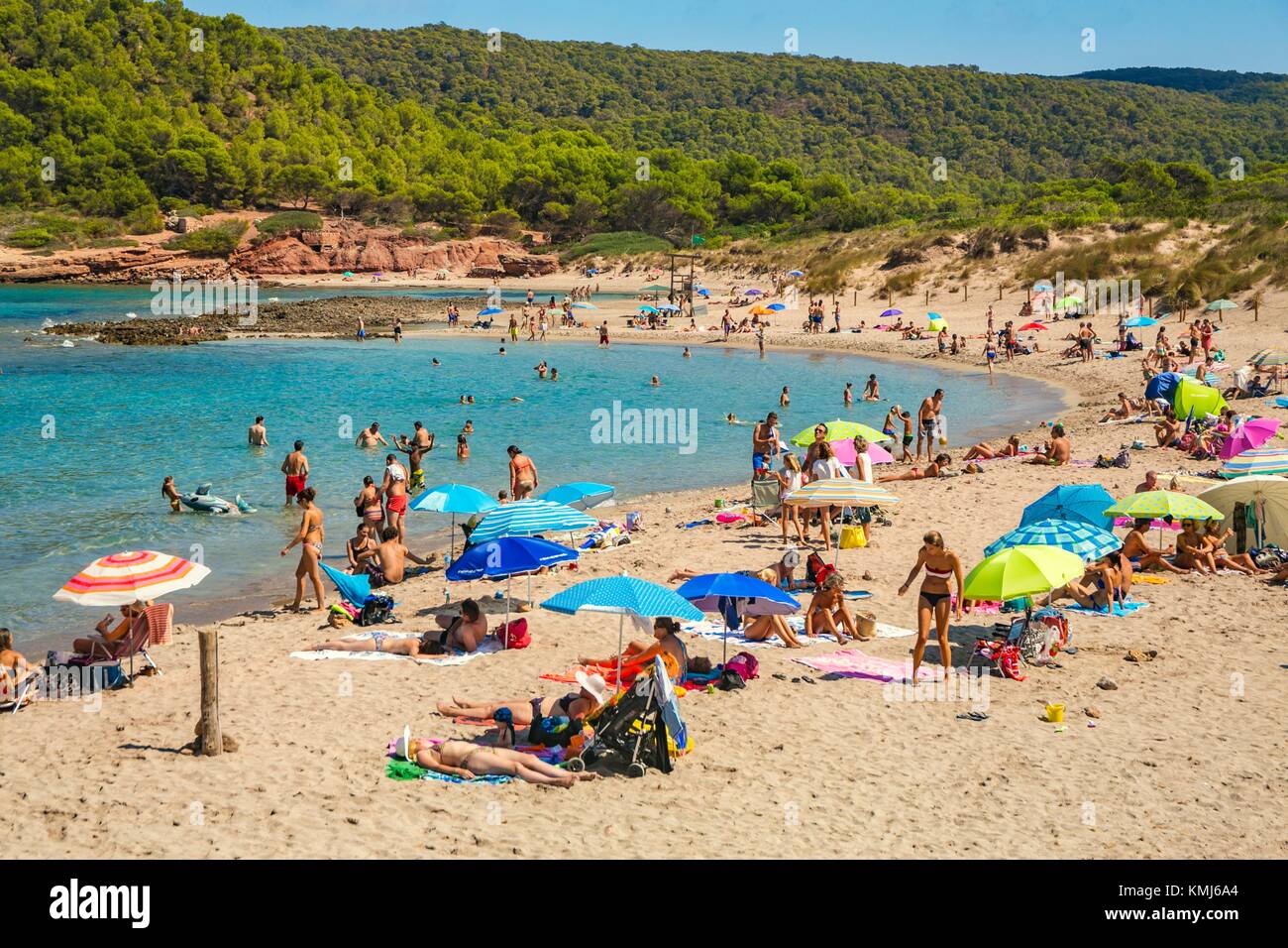 Menorca beach sunbathing hi-res stock photography and images - Alamy