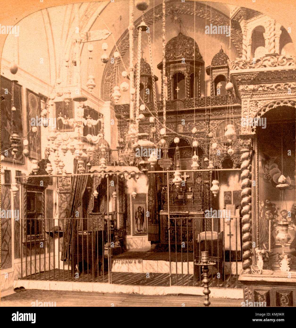 The Church of the Syrian Christians in Jerusalem, captured in a 1900 ...