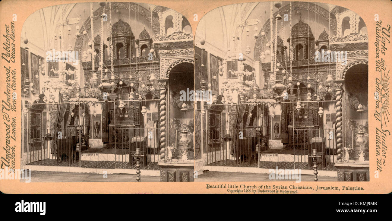 The Church of the Syrian Christians in Jerusalem, photographed in 1900 ...