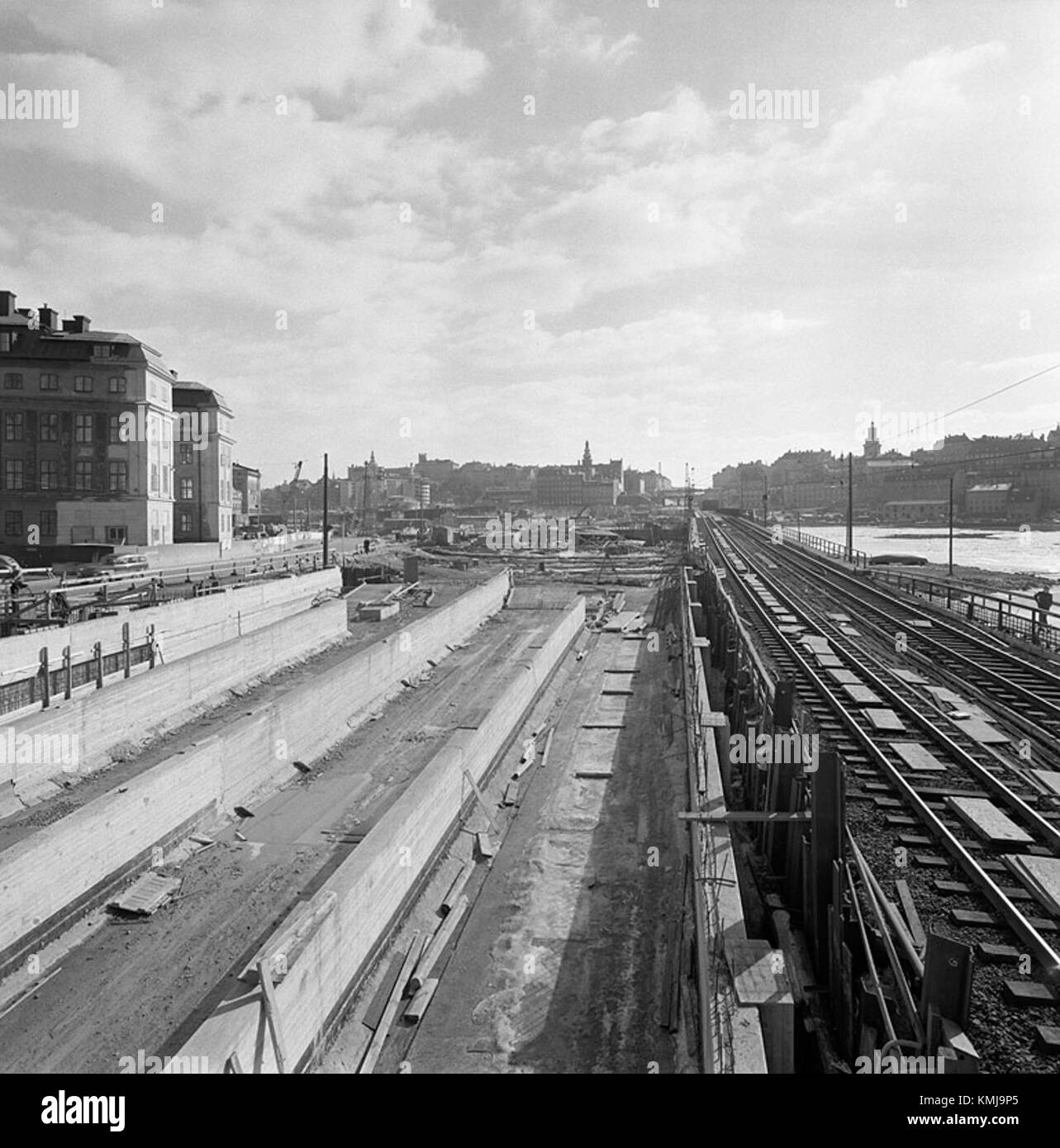 A detailed image of Stockholm's city center, showcasing its ...