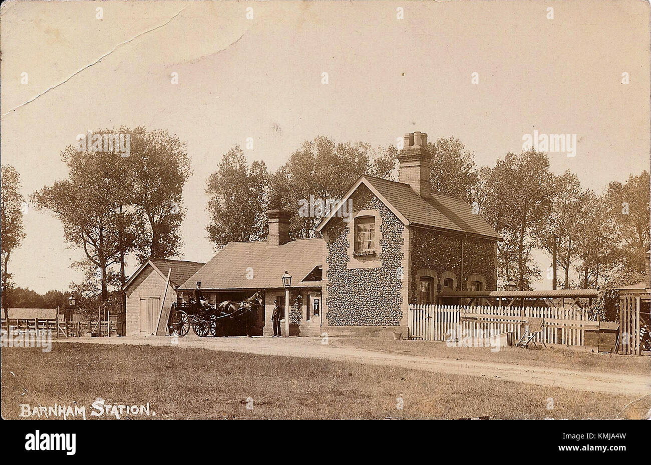 Barnham Railway Station, located in Suffolk, England, is a historic ...